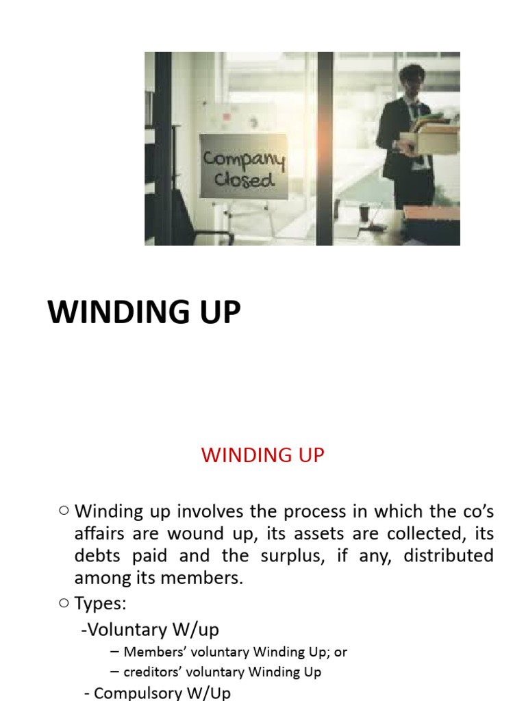 Winding Up | PDF | Liquidation | Corporations