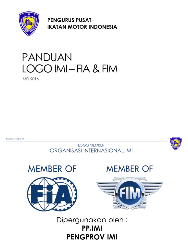 Panduan Logo Imi Fia & Fim | PDF