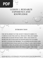 PRACTICAL RESEARCH 1 Chapter 1 - Lesson 1 | PDF | Inquiry | Knowledge