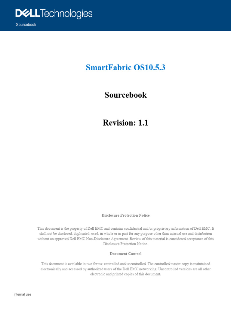Smartfabric Os10 5 3 Sourcebook | PDF | I Pv6 | Internet Architecture