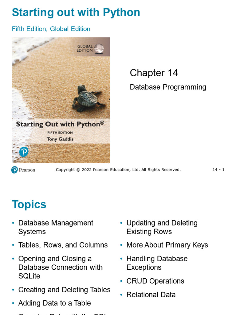 14 - Gaddis Python - Lecture - PPT - ch14 | PDF | Databases | Computer Programming