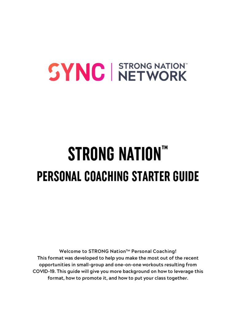 STRONG Nation Personal Coaching Starter Guide | PDF | Freedom Of ...