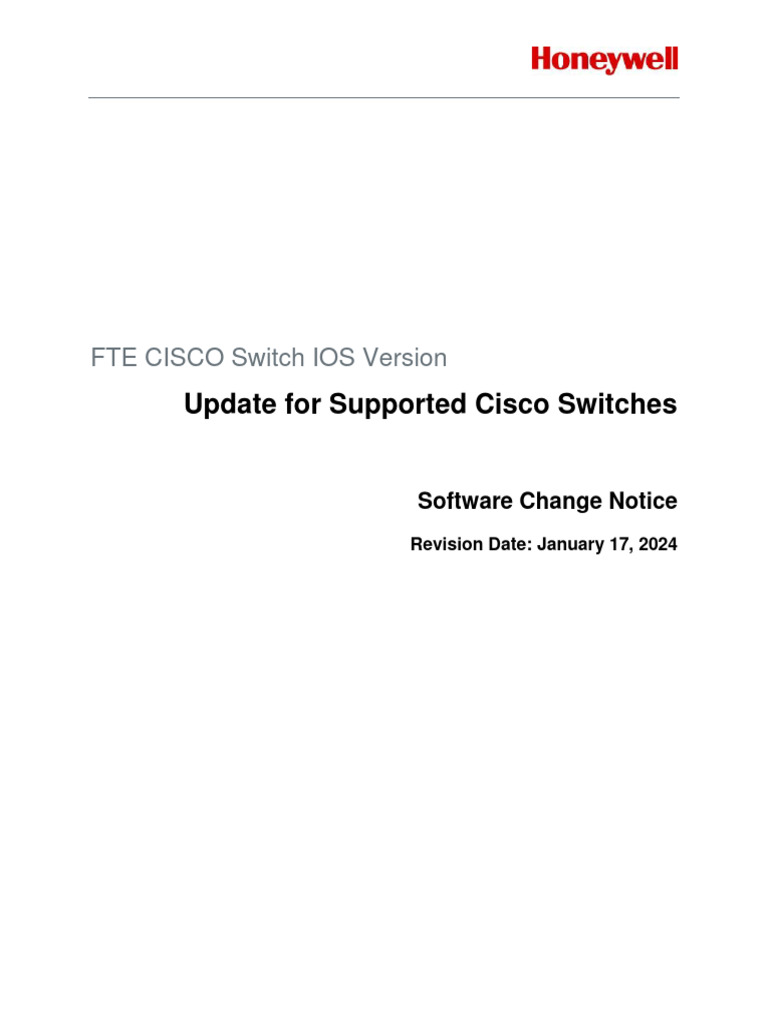 PMT Hps Software Change Notice Fte Cisco Ios Update | PDF | Ios ...