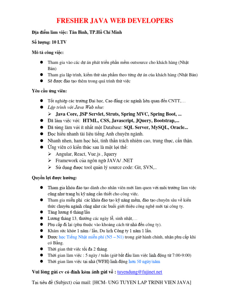 Fujinet Tuyen Dung Thang 202403-JAVA | PDF