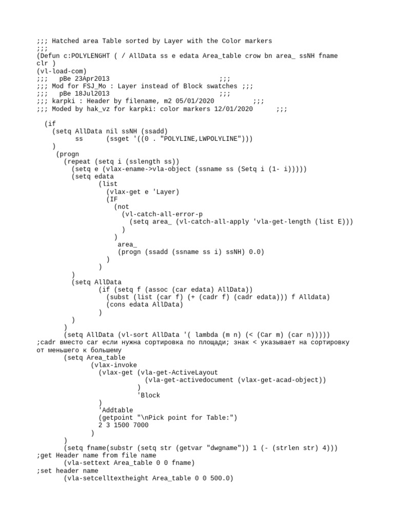 Lenght of Each Polyline by Layerwise in Table | PDF | Computers ...