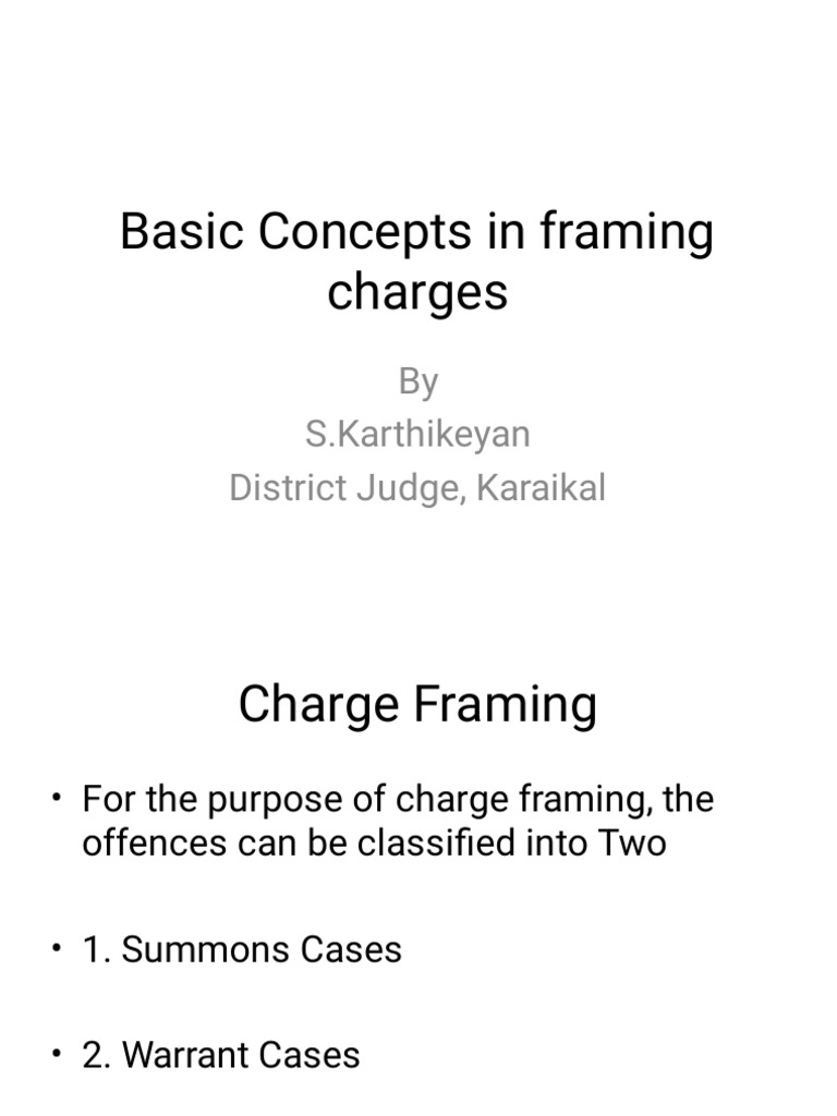 Concepts of Framing Charges | PDF | Theft | Aiding And Abetting