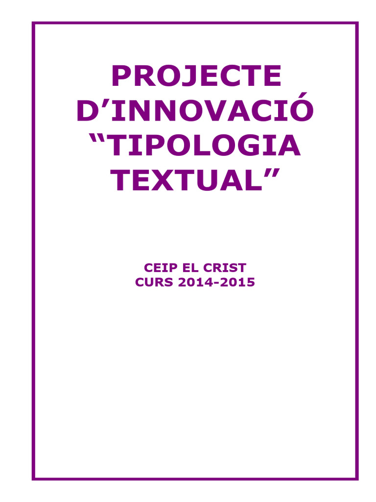 PROJECTE-TIPOLOGIA-TEXTUAL | PDF