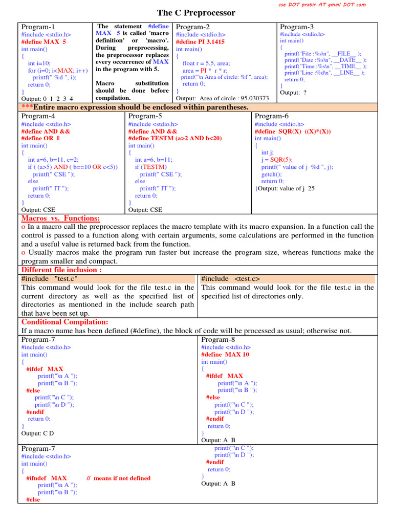 Macro in C | PDF | Notation | Computer Engineering