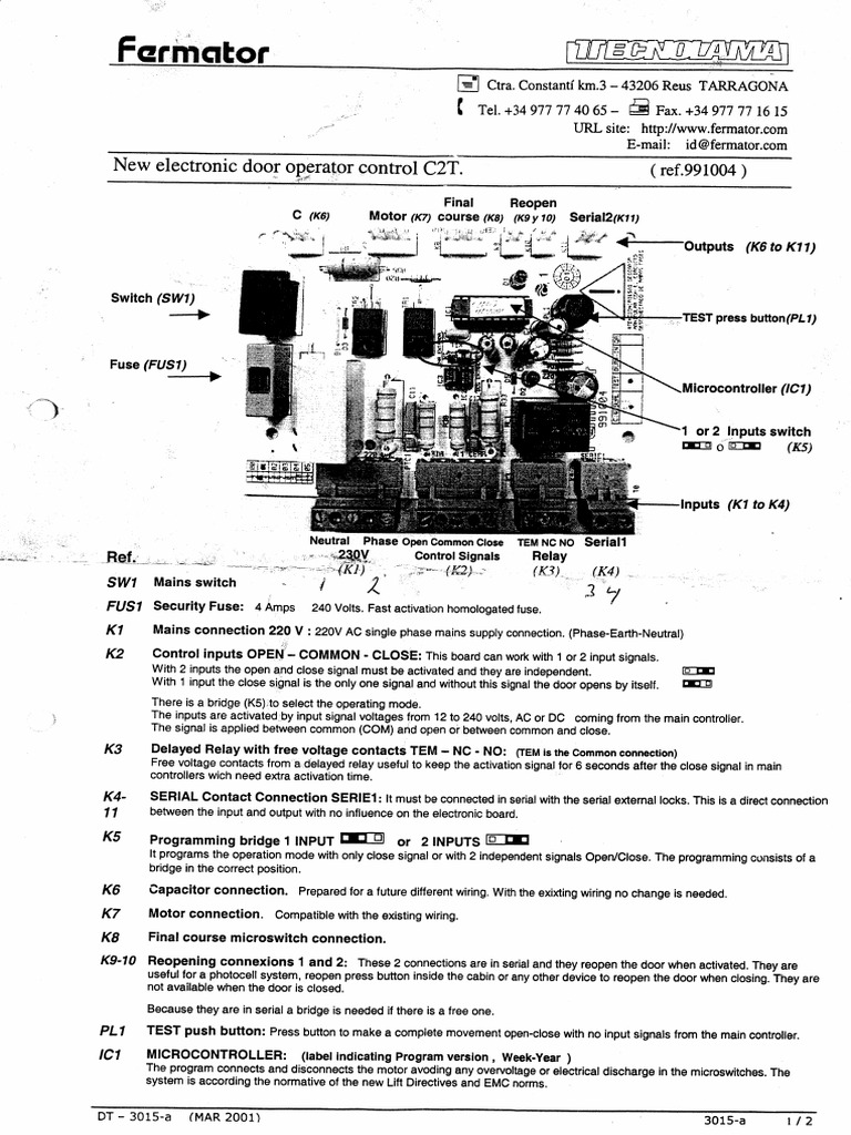 Door Drive C2T (New) | PDF