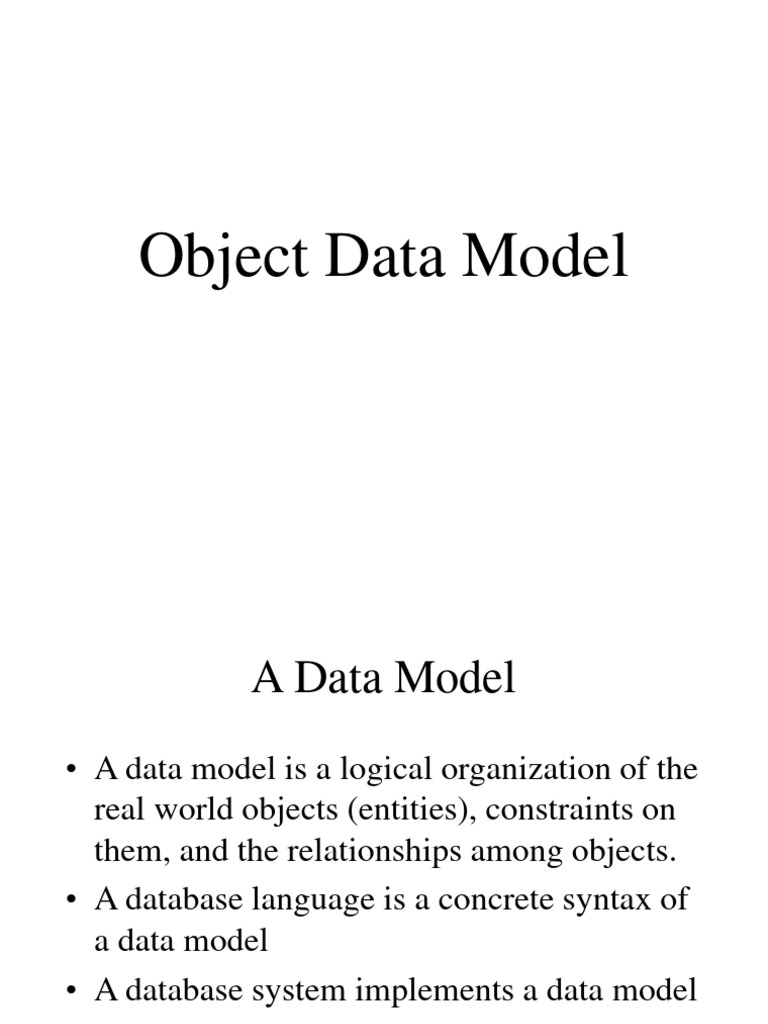 Object Oriented Dabatases | PDF | Inheritance (Object Oriented Programming) | Common Object ...