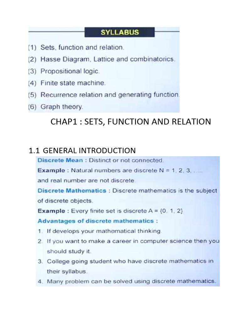 Discrete Math CHAP 1 | PDF