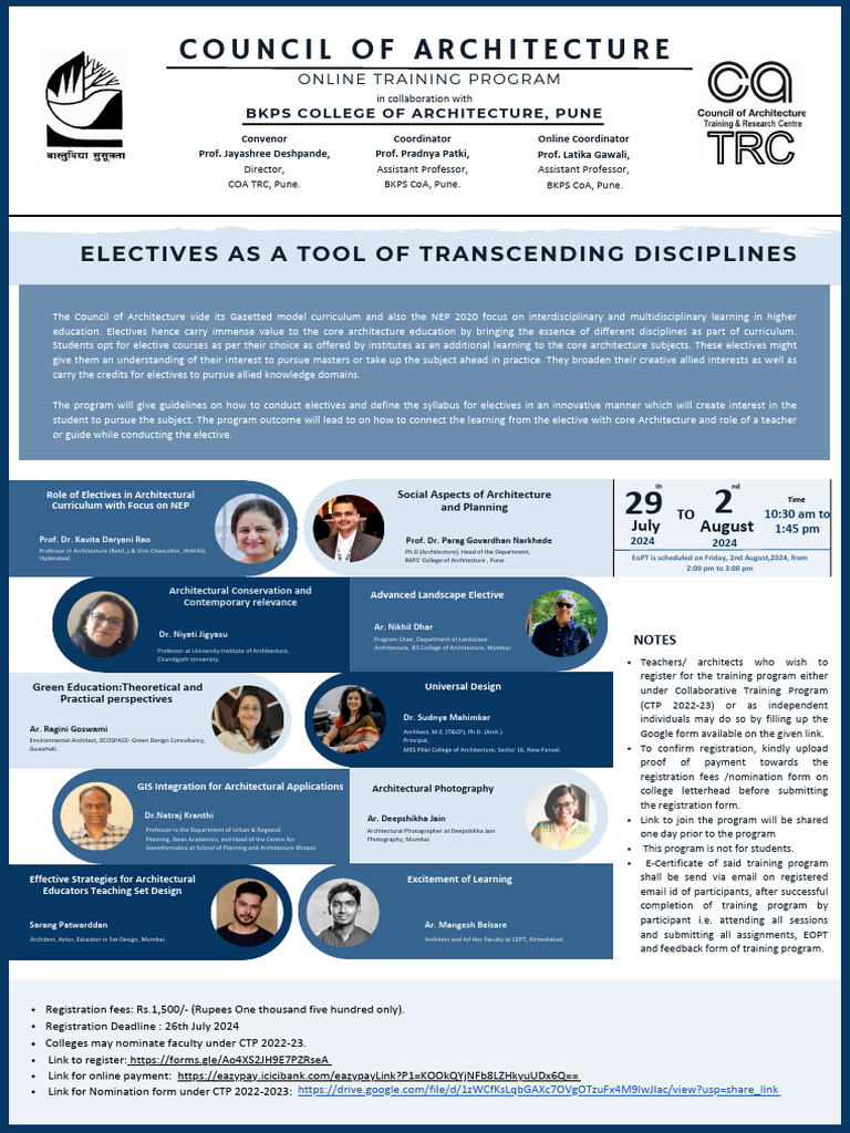POSTER - Electives Approach COA TTP | PDF | Curriculum ...