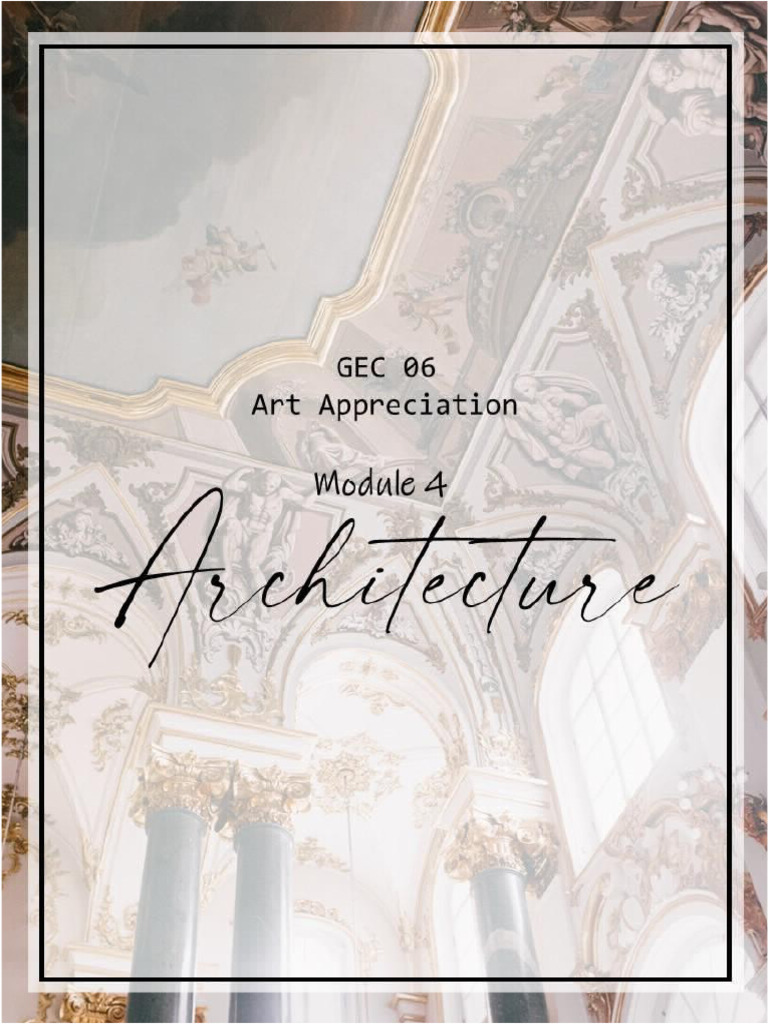 GEC 06 Art Appreciation Module 4 | Download Free PDF | Vault (Architecture) | Manila