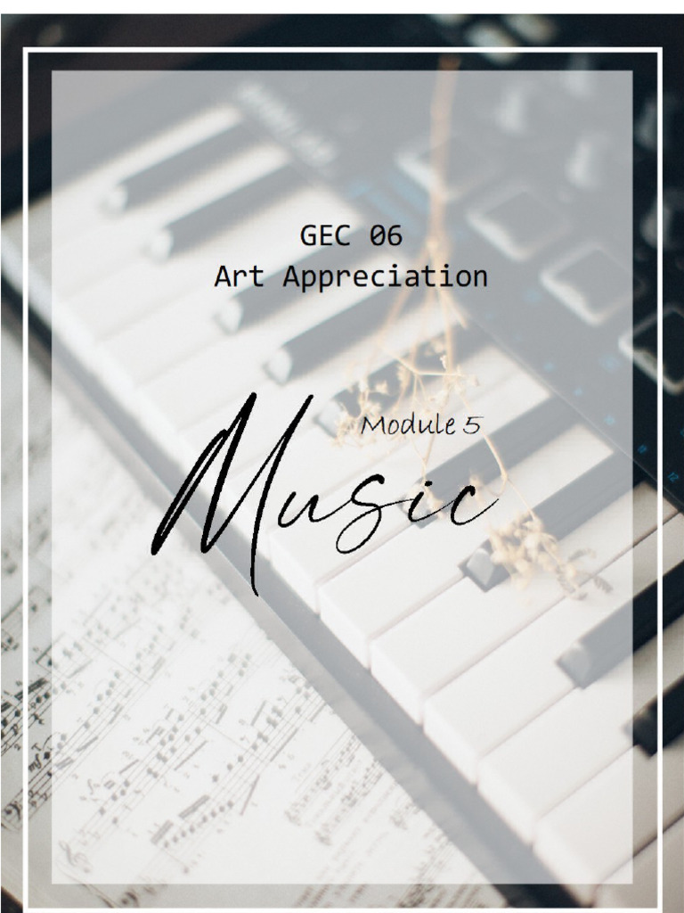GEC 06 Art Appreciation module 5 | Download Free PDF | String Instruments | Tempo