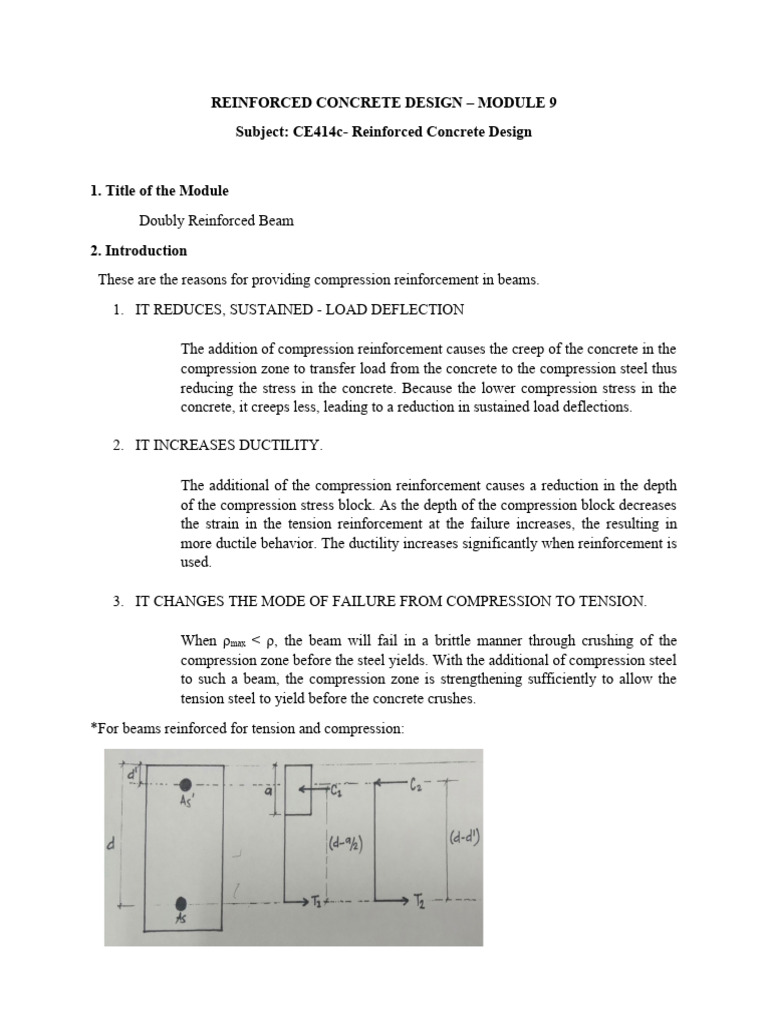 RCD Module 9 Doubly Reinforced Beams NSCP 2015 | PDF | Reinforced ...