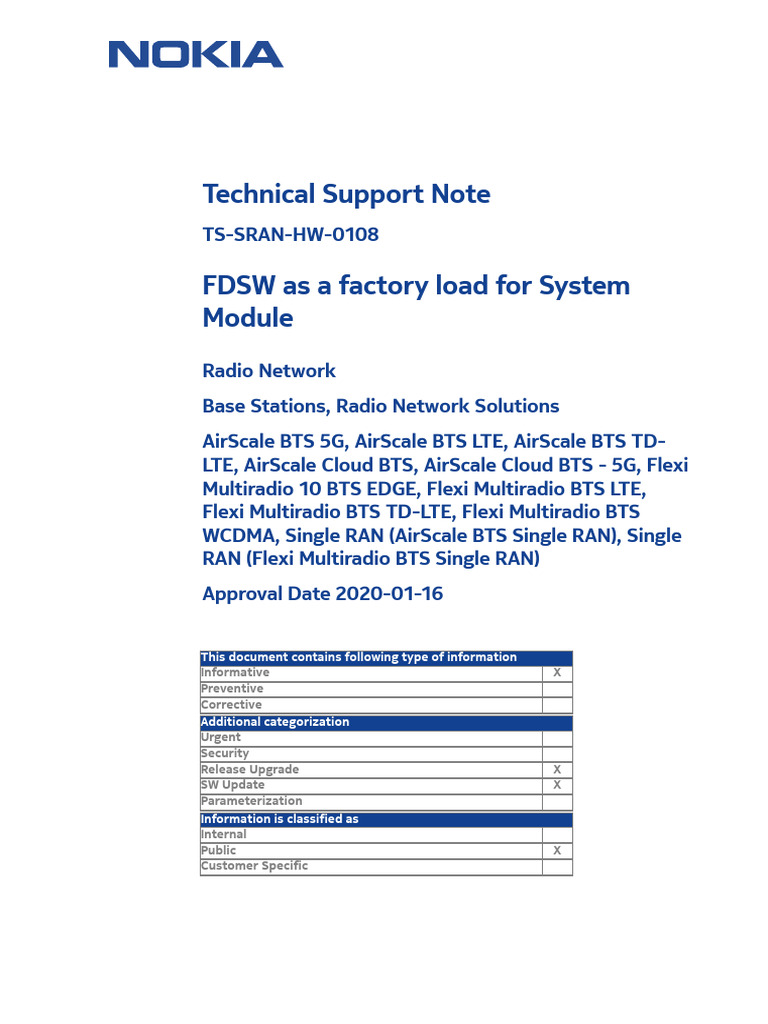 Ts Sran HW 0166 | PDF | Lte (Telecommunication) | Computing