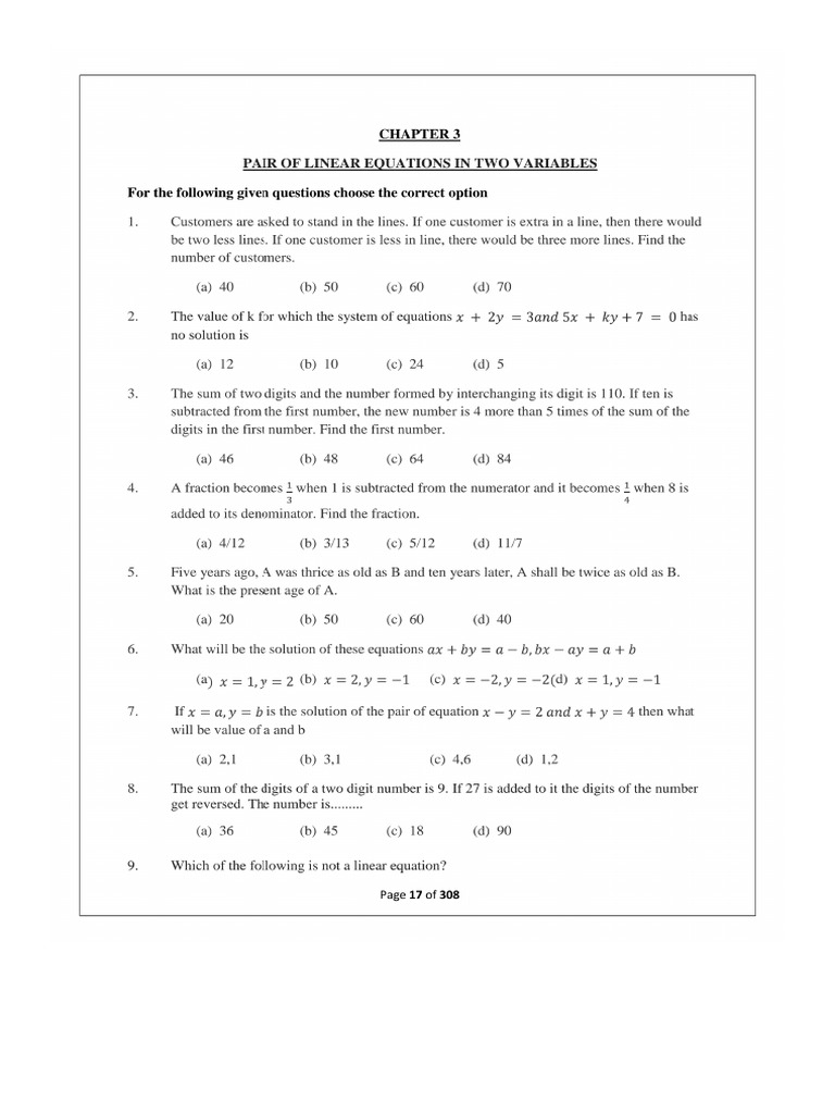 Class 10 Assignment Chapter 3 and 4 | PDF