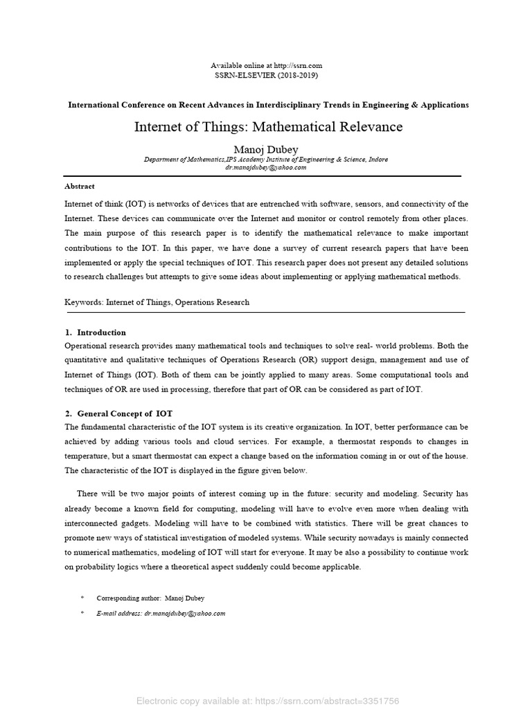 9internet of Things Mathematical Relevance | PDF | Internet Of Things ... 9internet of Things Mathematical Relevance | PDF | Internet Of Things ...