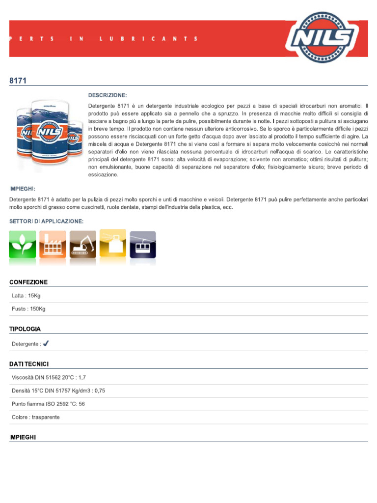 Nils Detergente 8171 Ita M0057 | PDF