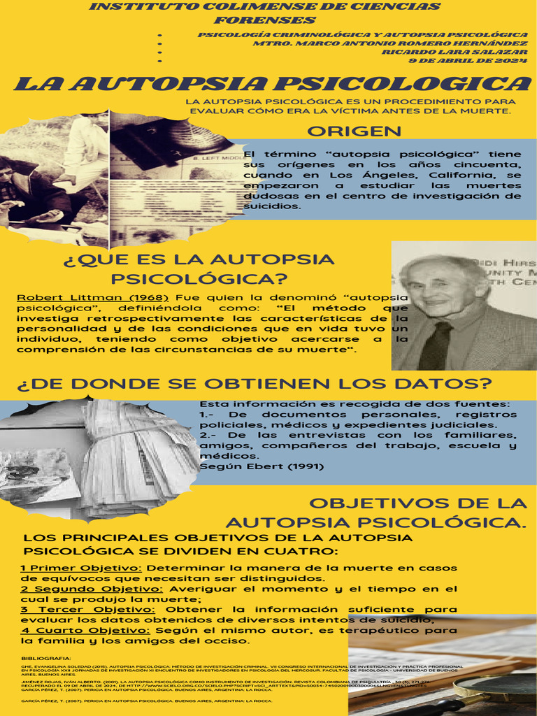 autopsia psiologica infograma | Descargar gratis PDF | Sicología | Autopsia