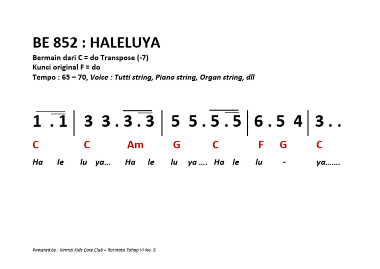 Chord Haleluya HKBP | PDF | Foreign Language Studies | Art