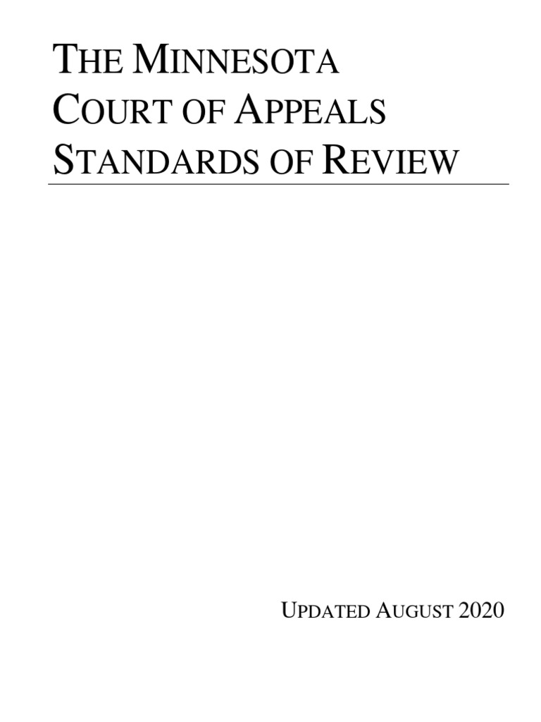Standards of Review | PDF | Standard Of Review | Appellate Court