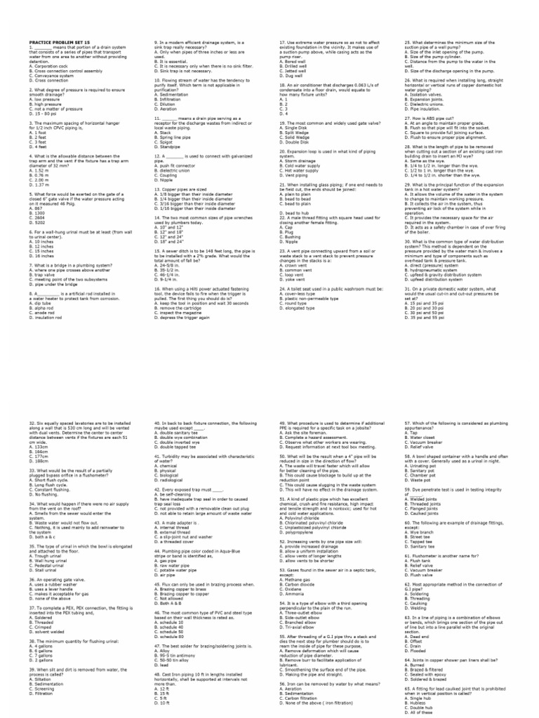Practice Problem Set 15 | PDF