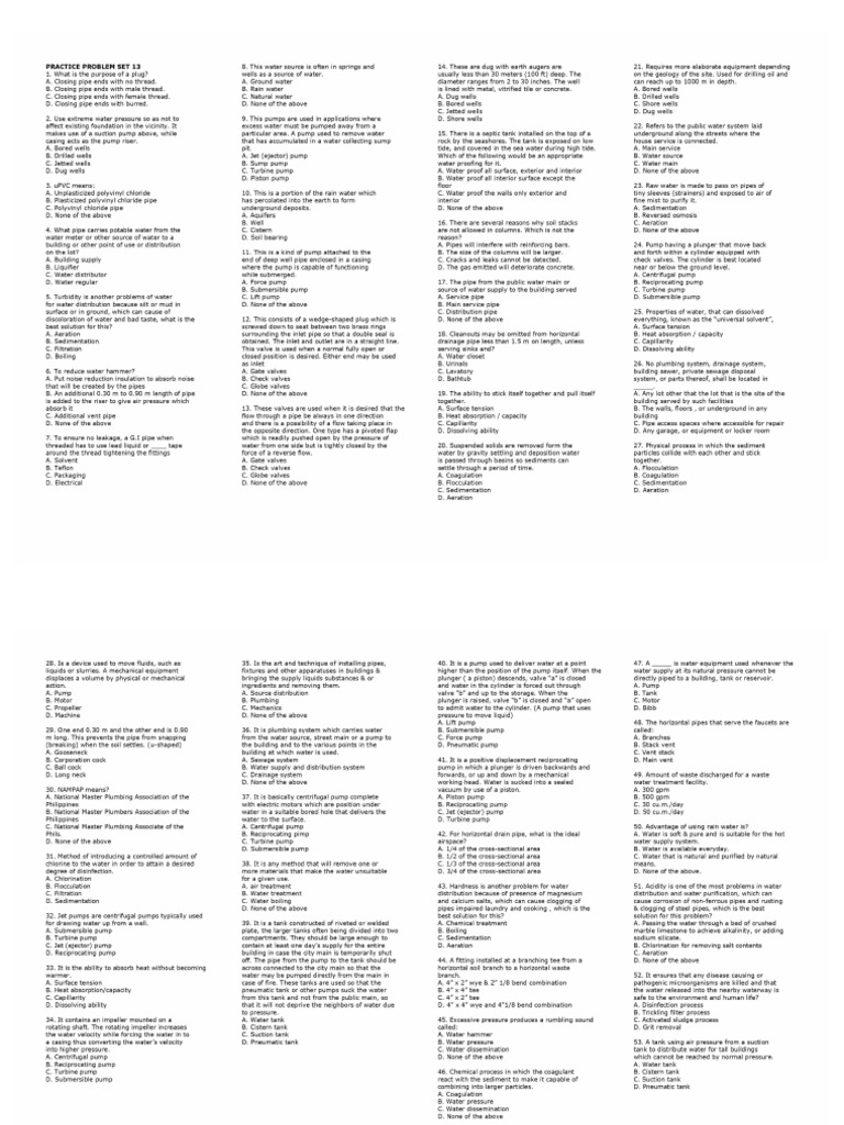 Practice Problem Set 13 Pdf 