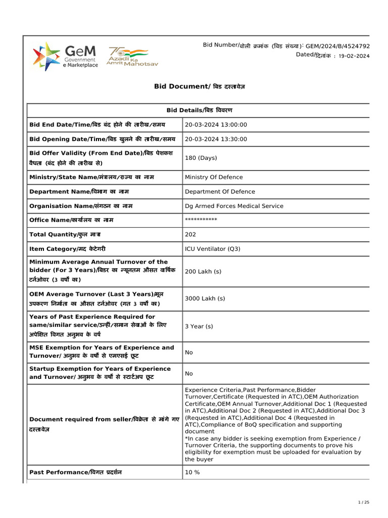 GeM Bidding 5941156 | PDF | Accountant | Business