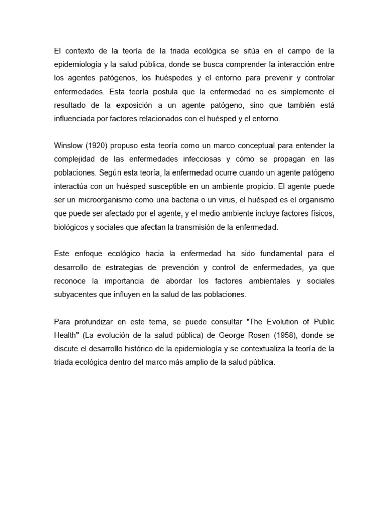 Triada Ecologica | PDF | Patógeno | Epidemiología