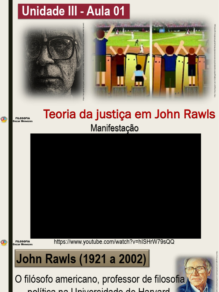 Aula 01_Teoria da justiÃ§a em Rawls _Unid II_2Âª sÃ©rie_2022 | PDF ...