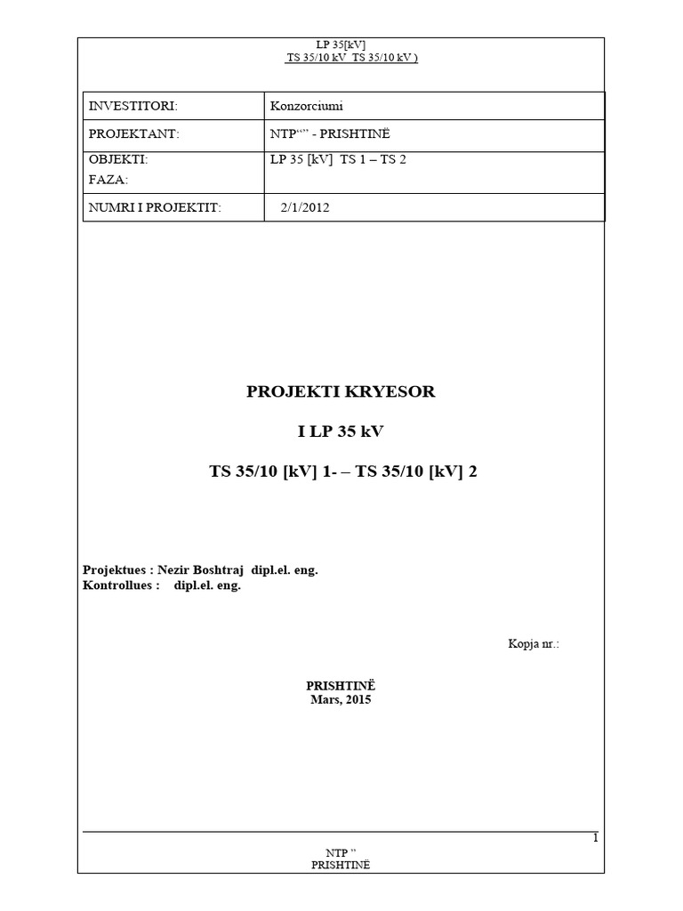 LP35KV TS1-TS2 Me 120 mm2 | PDF