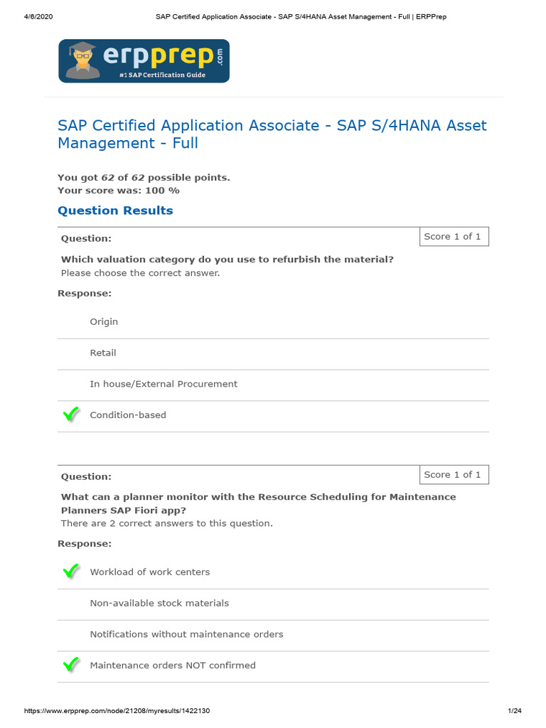 SAP Certified Application Associate - SAP S - 4HANA 3 Asset Management ...