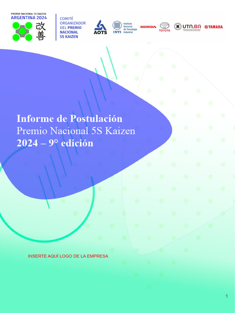 Informe Postulación Premio 5S 2024 | PDF