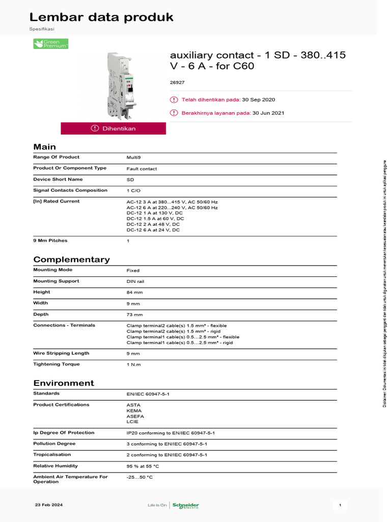 Schneider Electric - C60-UL-CSA-IEC - 26927 | PDF | Teknologi & Rekayasa