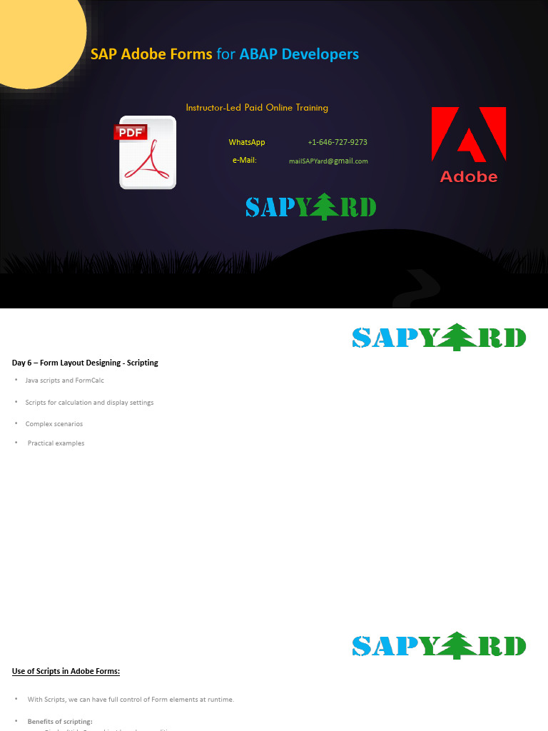Adobe Training-Day 6 | PDF | Scripting Language | Java Script