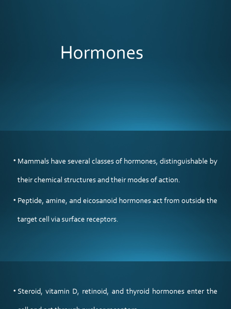 Hormones | PDF | Hormone | Cell Signaling