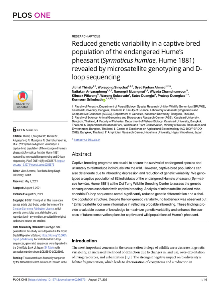 Thintip Et Al 2021 | PDF | Polymerase Chain Reaction | Gel Electrophoresis