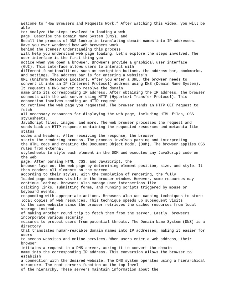 Understanding Browsers and DNS Requests | PDF | Domain Name System ...