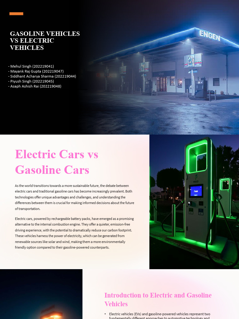 Electric vs Gasoline Vehicles Comparison | PDF | Electric Vehicle ...