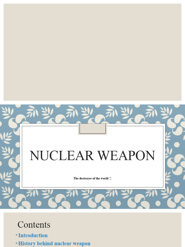 Nuclear Weapon | PDF | Nuclear Weapons | Uranium