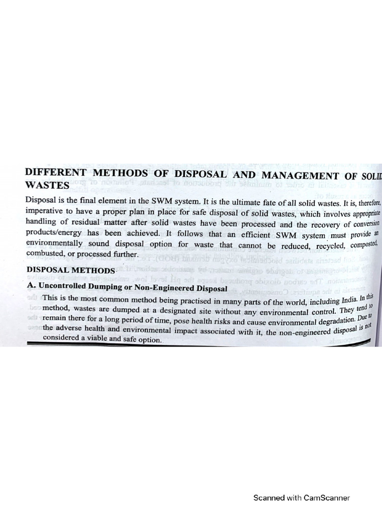 Methods of Disposal and Management of So - 20210821003006 | PDF
