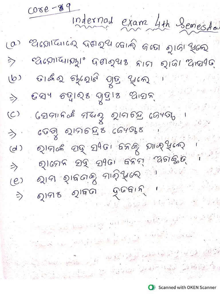 Core - 9 Internal Answer, Soumya | PDF