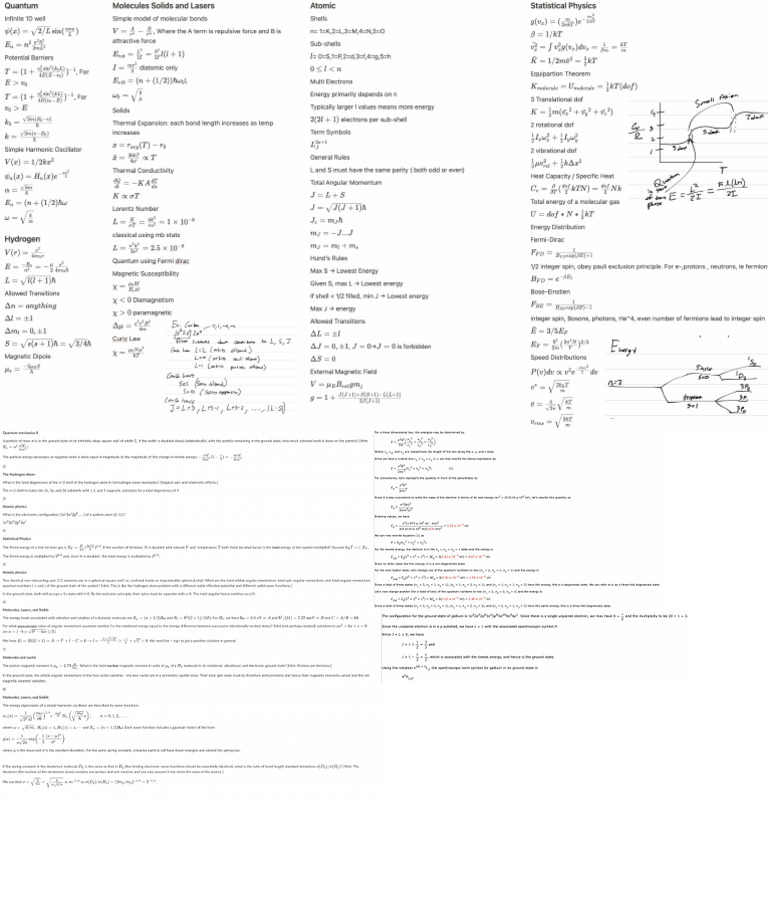 exam 2 eq sheet | PDF