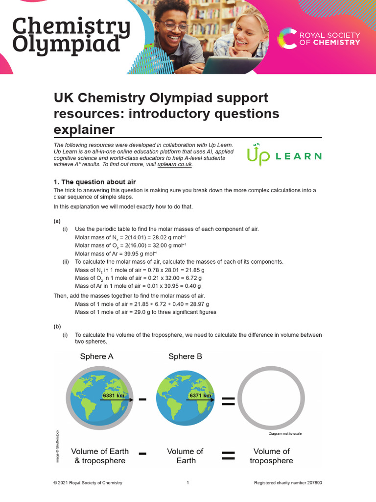 UK Chemistry Olympiad Support Resources: Introductory Questions ...