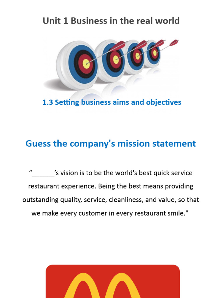 1.3 Business Aims and Objectives 23-24 | PDF | Shareholder Value | Business