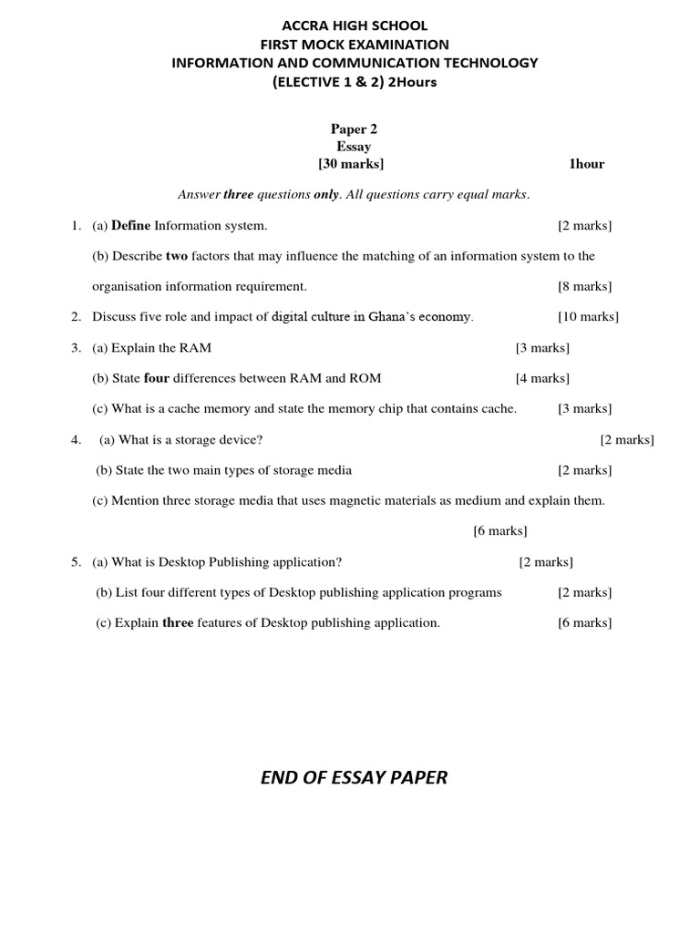 MOCK 2 2024 | PDF | Computer Data Storage | Computer Network