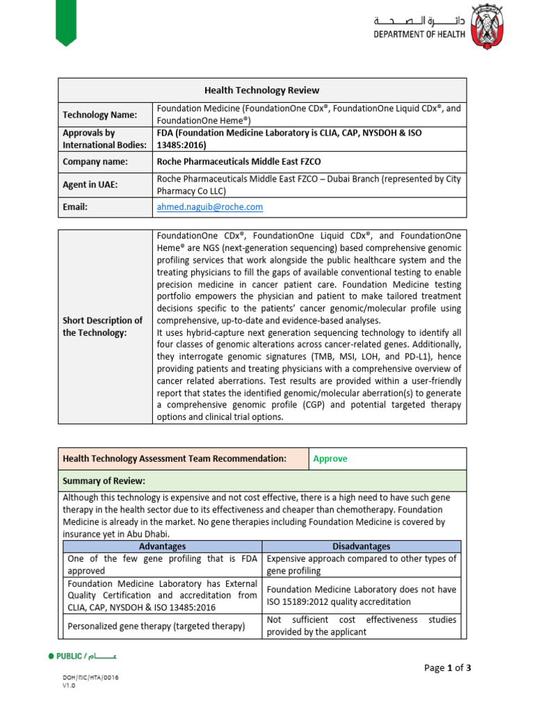 Foundation Medicine | Download Free PDF | Biopsy | Cancer
