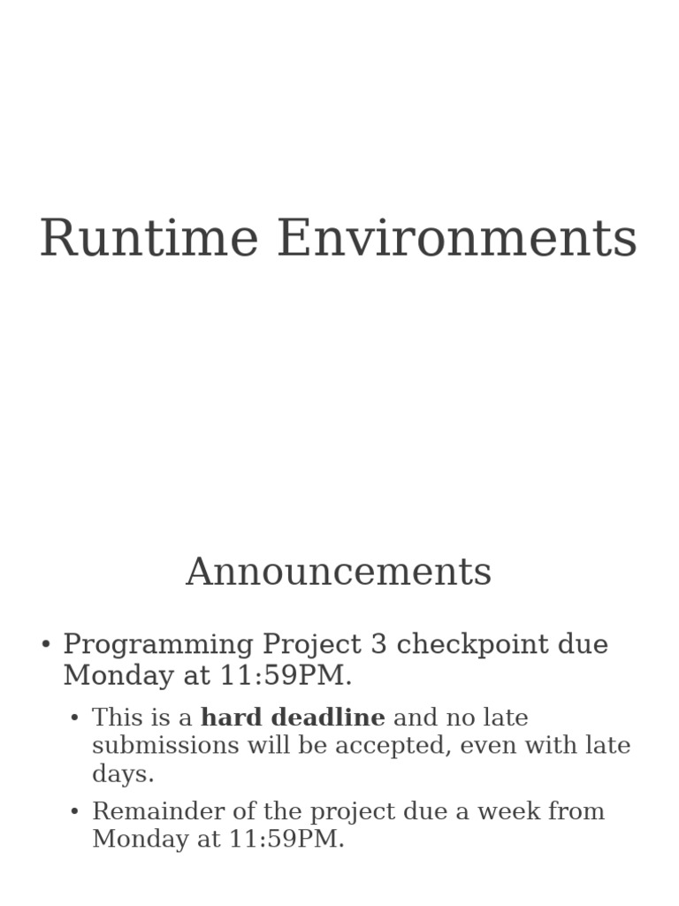 Runtime Environments | PDF | Compiler | Parameter (Computer Programming)