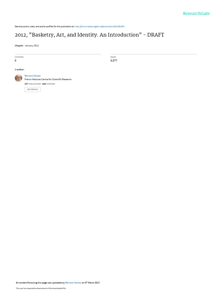 ZZZ Sellato PlaitedArts Introduction Draft | PDF | Weaving | Malaysia